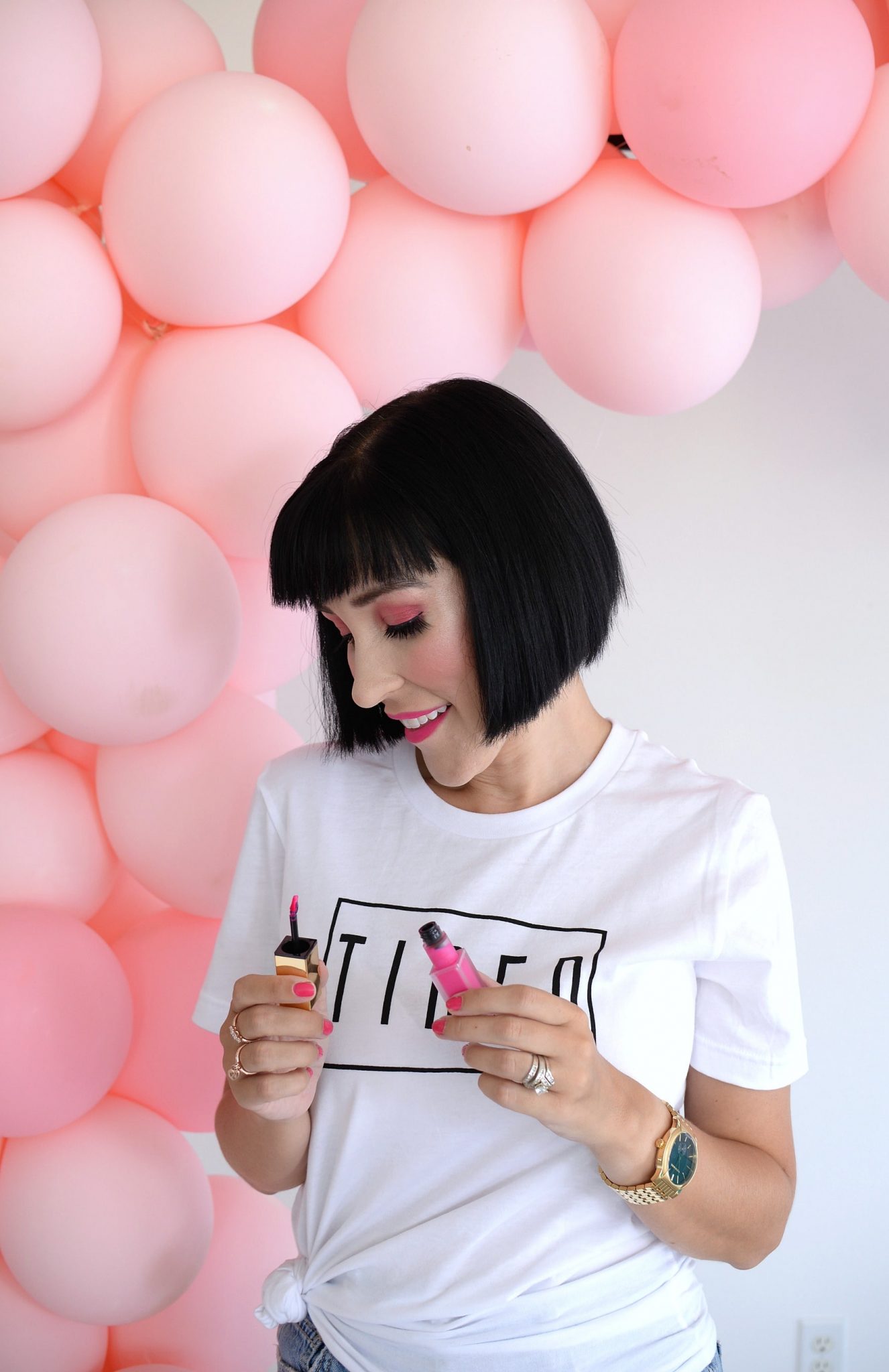 A Dazzling Pink Shimmery Summer Makeup Look with YSL – The Pink Millennial