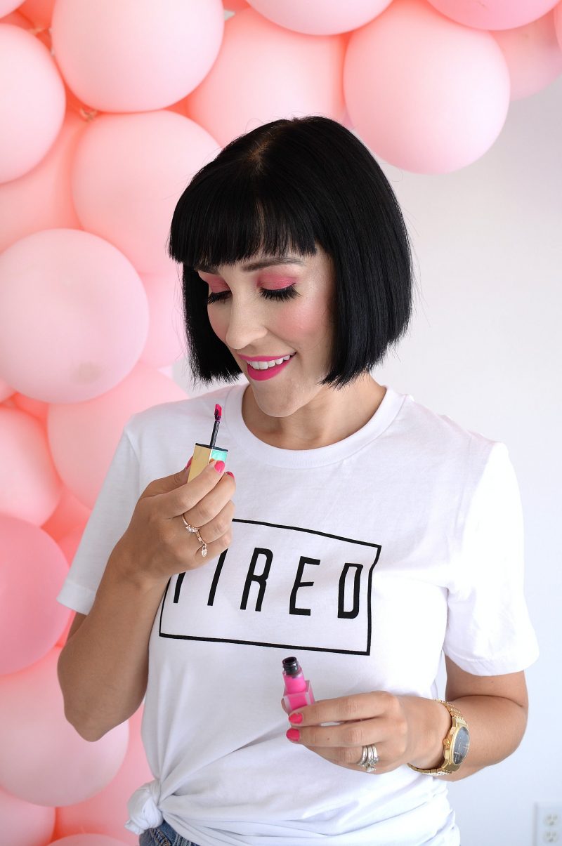 A Dazzling Pink Shimmery Summer Makeup Look with YSL – The Pink Millennial